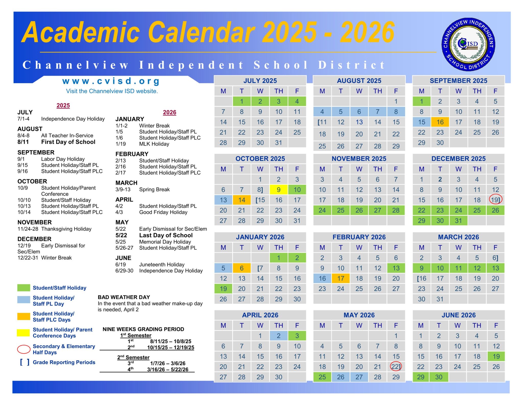 ChannelView ISD Independent School District 25-26 [PDF] - EduCounty