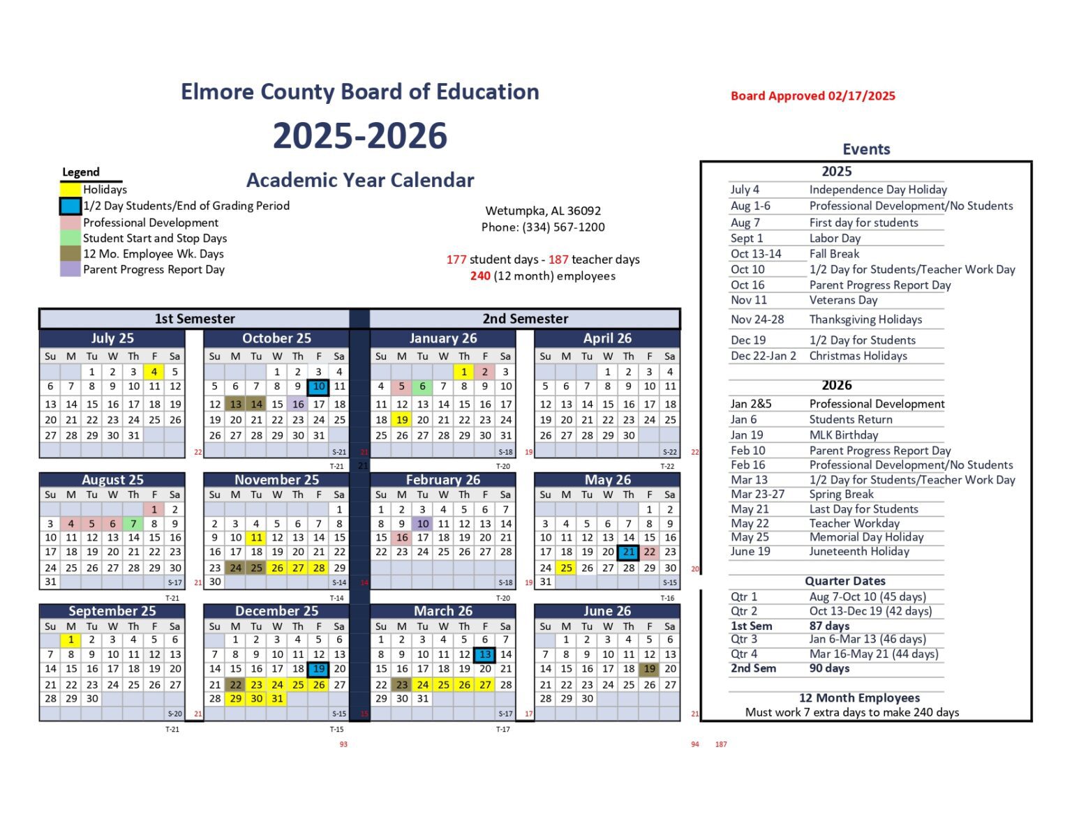 Elmore County AL CALENDAR 25-26 Revised [PDF] - EduCounty