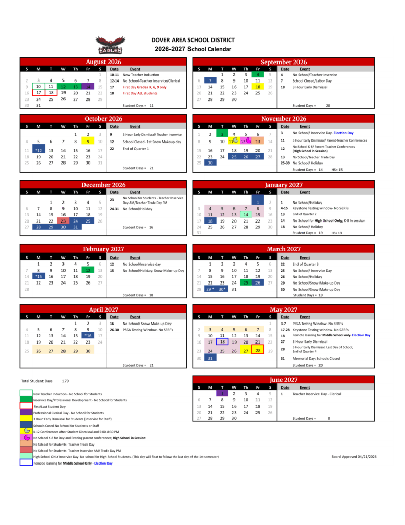 School Calendars - EduCounty